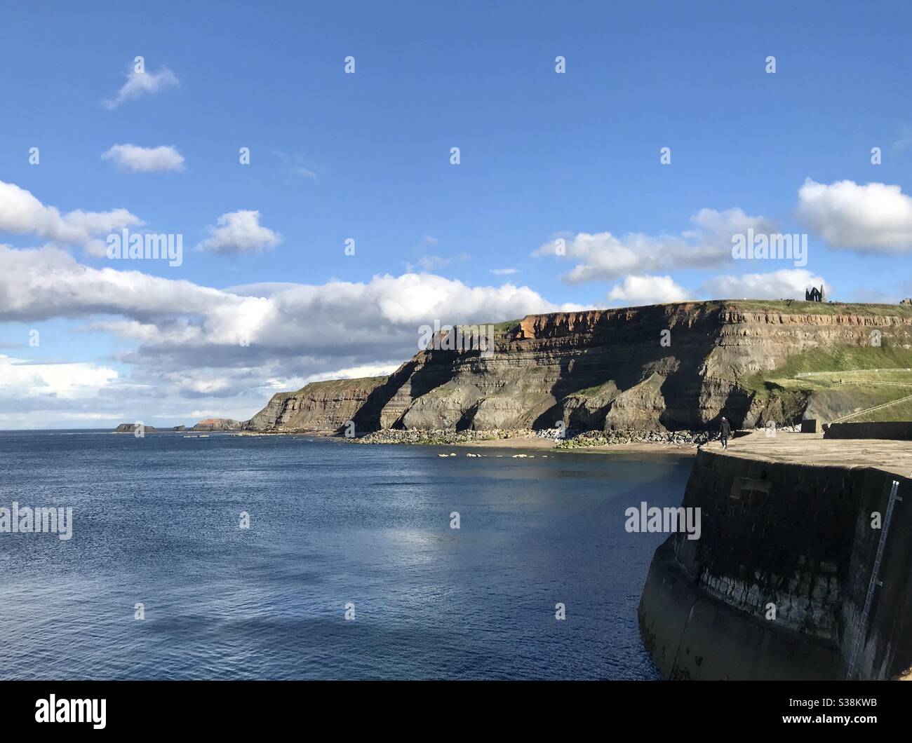 Whitby Bay cliffs Stock Photo - Alamy