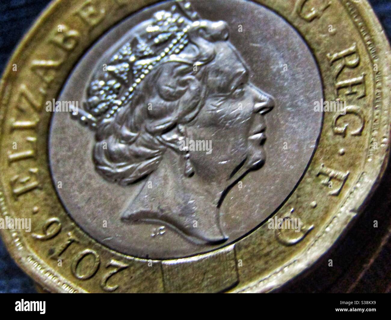 Macro Photography - Pound Coin Stock Photo - Alamy