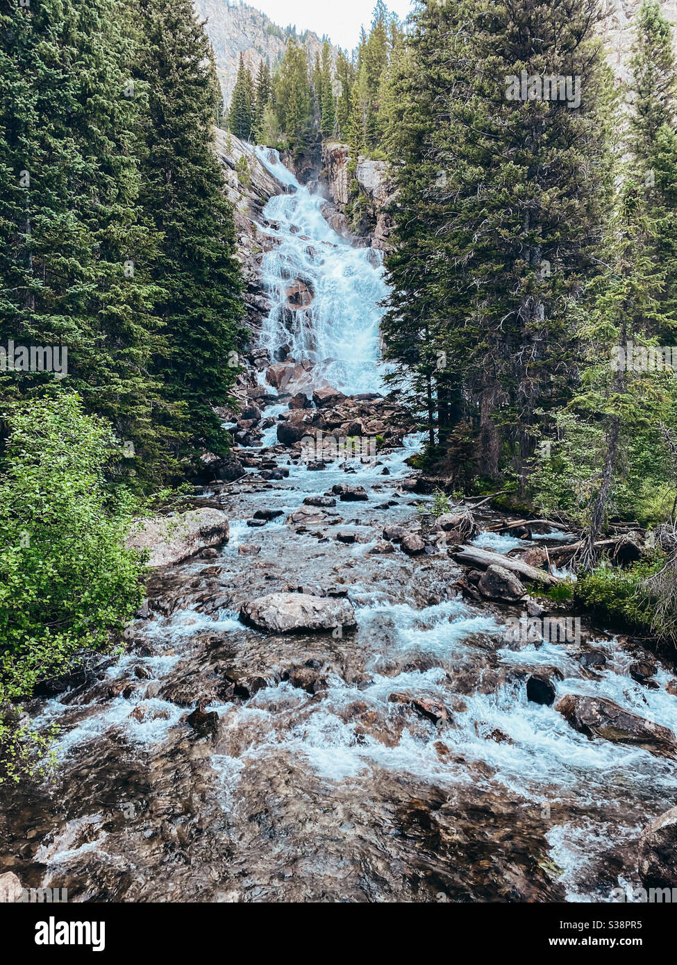 Hidden falls grand teton national park hi-res stock photography and ...