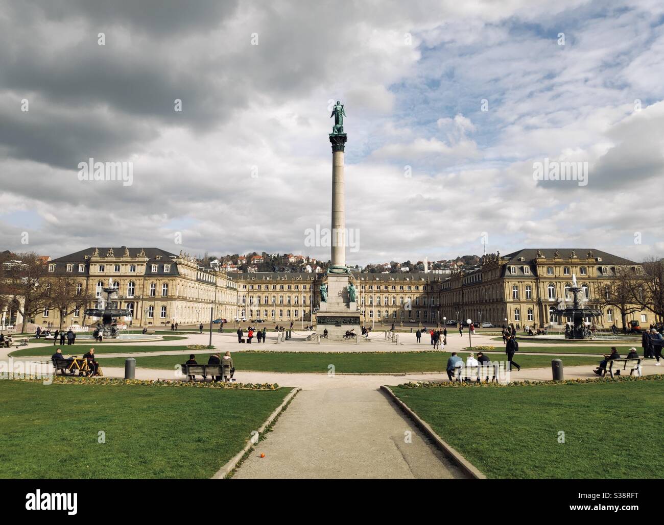 Schlossplatz in Stuttgart city center, Germany Stock Photo - Alamy