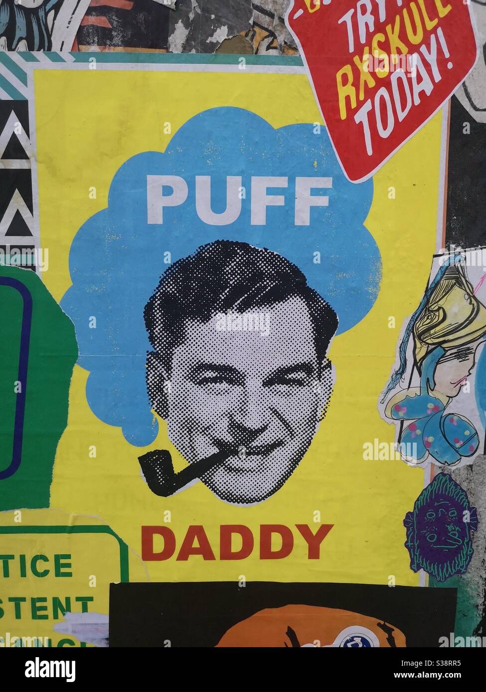 Puff Daddy poster - street art Stock Photo - Alamy