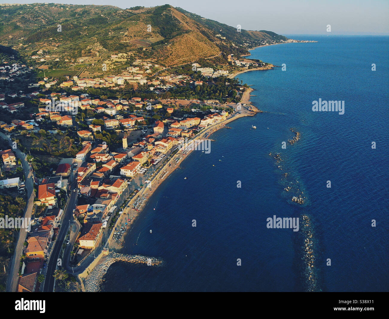 Agnone - Cilento National Park - Aerial view Stock Photo - Alamy