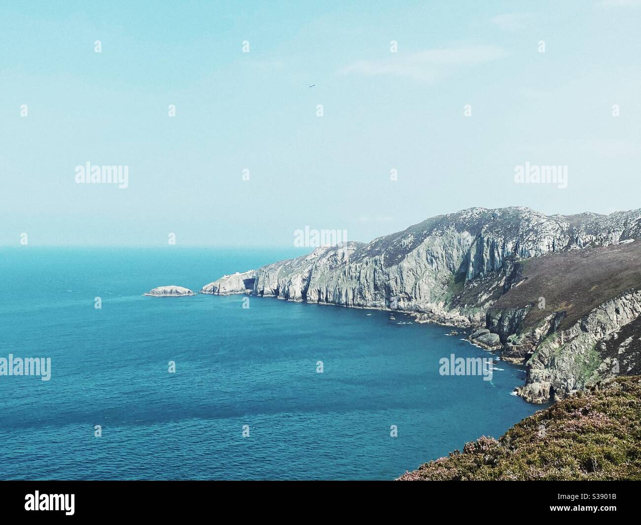 Gogarth Bay looking towards North Stack, Holyhead, Anglesey, North ...
