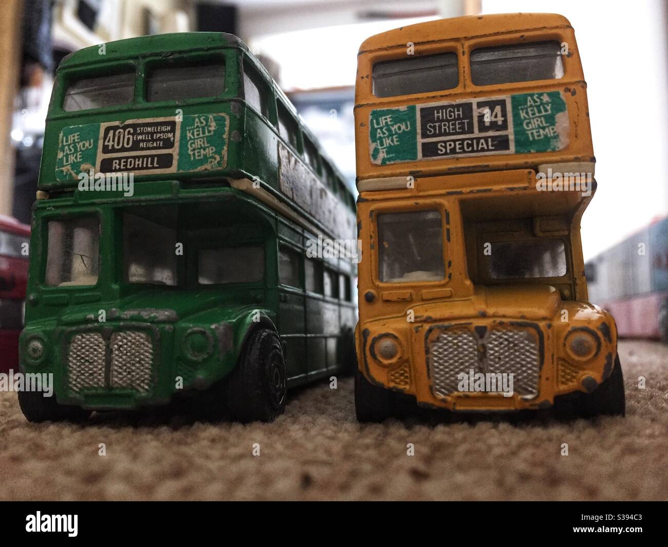 Vintage toy bus hi-res stock photography and images - Alamy