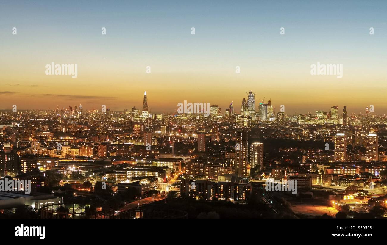 London skyline city drone hi-res stock photography and images - Alamy