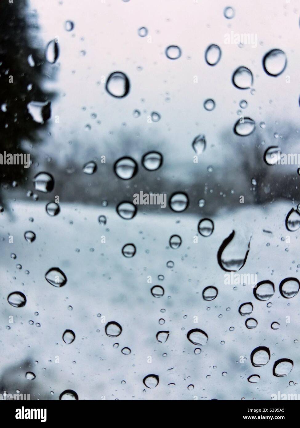 The view from the window in a rainy day Stock Photo - Alamy