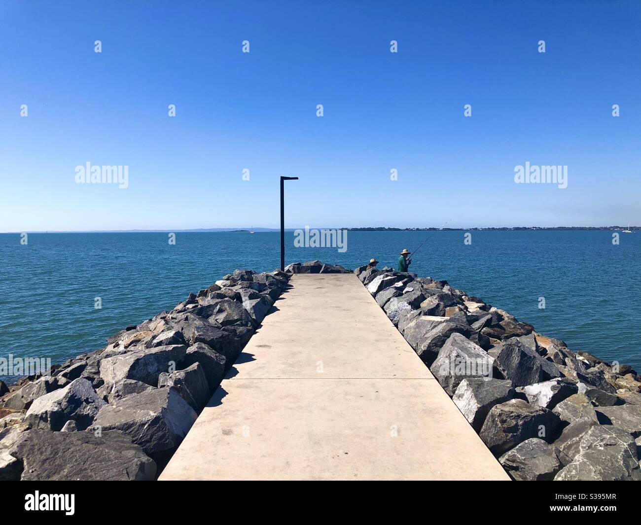 Walkway to the blue Stock Photo - Alamy