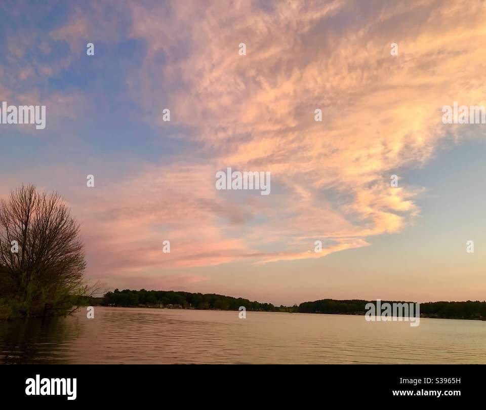 Upper Crooked Lake, Delton, Michigan Stock Photo - Alamy