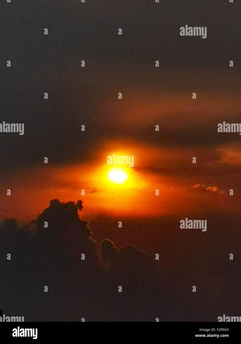 A unique sunset in Hong Kong Stock Photo - Alamy