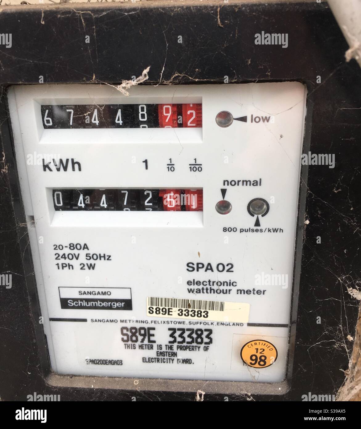 Retro electricity meter hi-res stock photography and images - Alamy