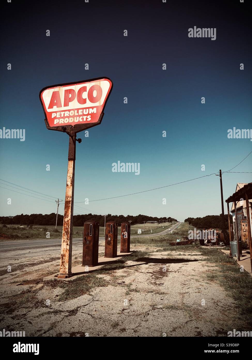 Vintage petroleum sign hi-res stock photography and images - Alamy