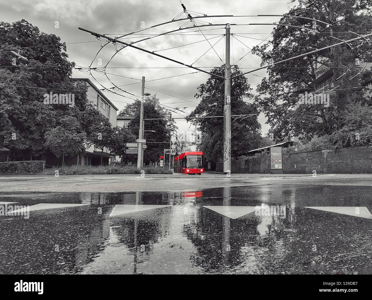 Trolley bus wires hi-res stock photography and images - Alamy