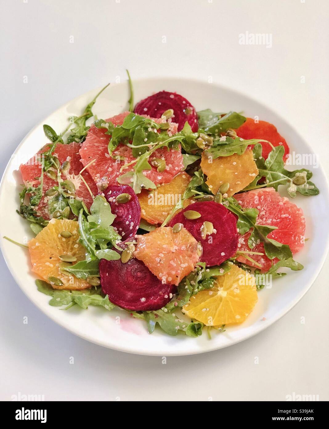 Beet and citrus salad Stock Photo - Alamy
