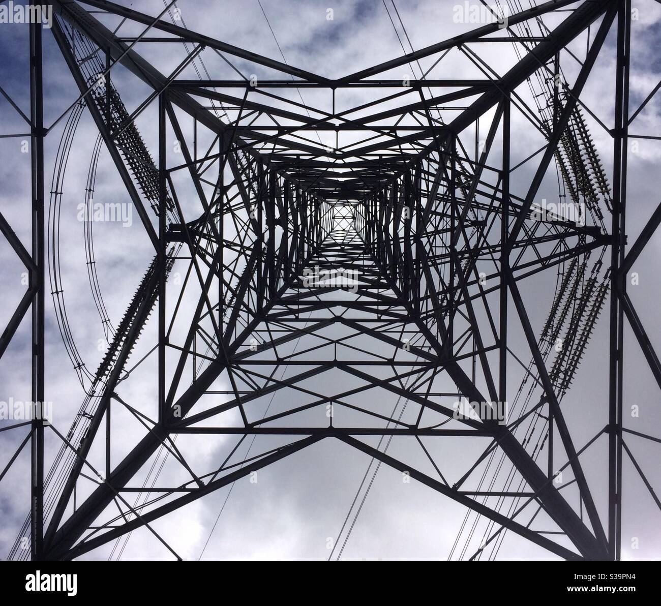 Pylon from below hi-res stock photography and images - Alamy