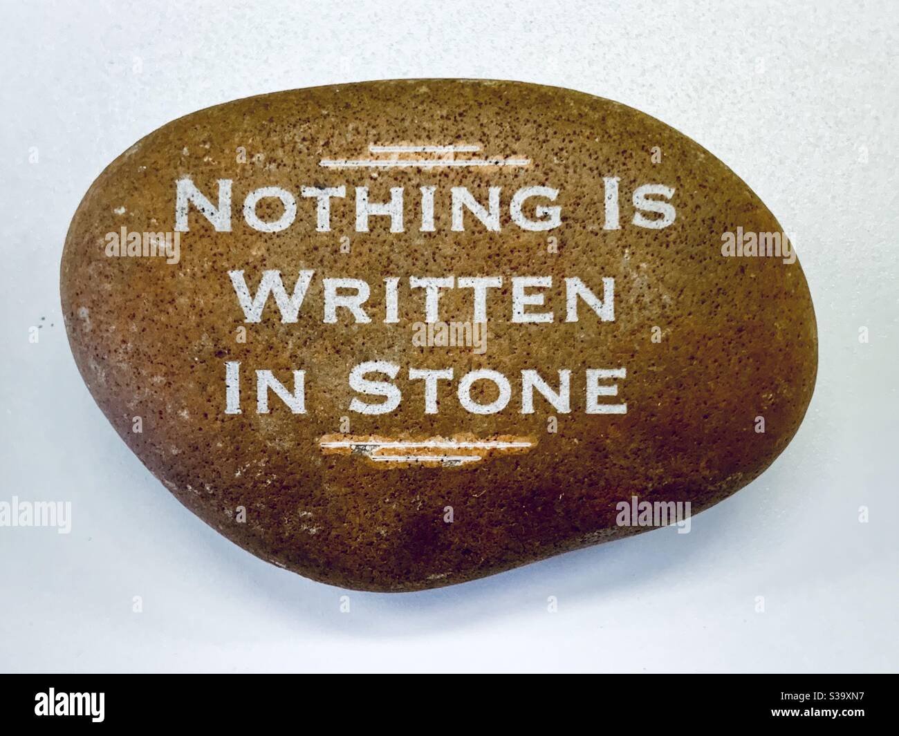 Nothing is written in stone hi-res stock photography and images - Alamy