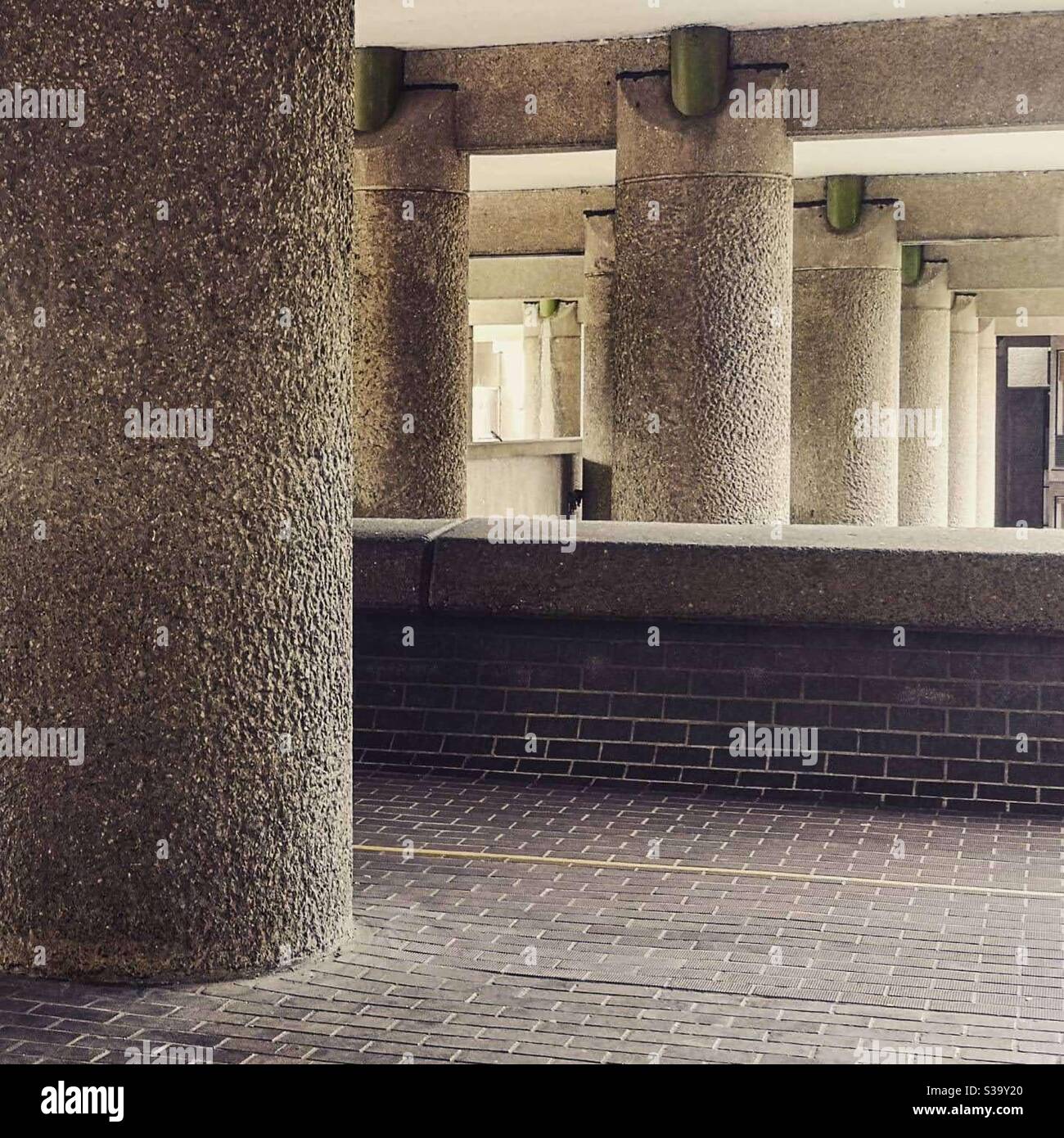 Concrete Columns of the Barbican, Brutalist masterpiece of architecture ...