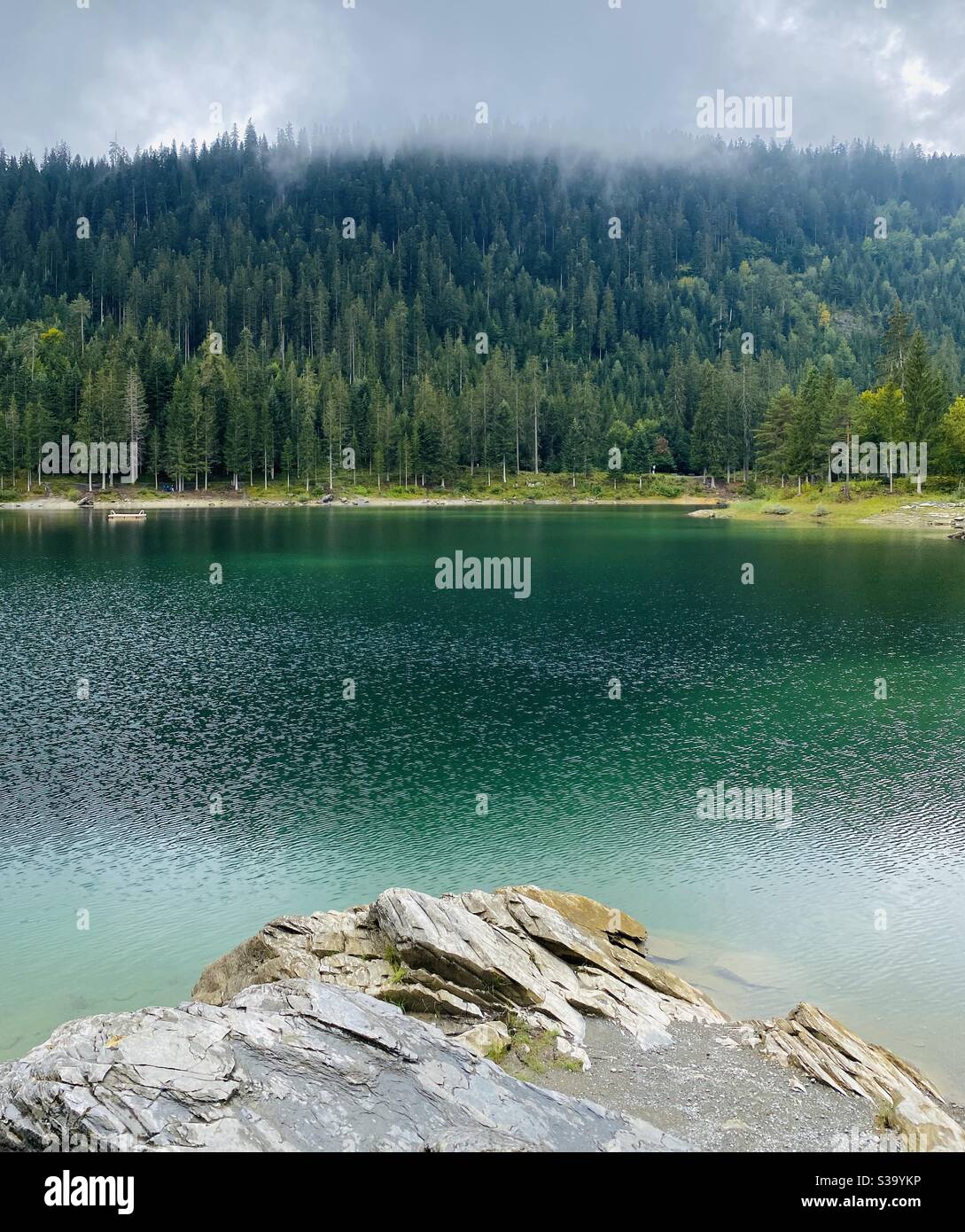 Caumasee lake in Flims, Switzerland Stock Photo - Alamy