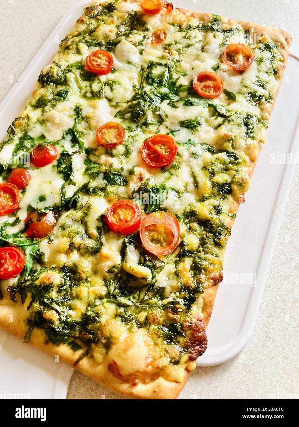 Large rectangular pizza hi-res stock photography and images - Alamy