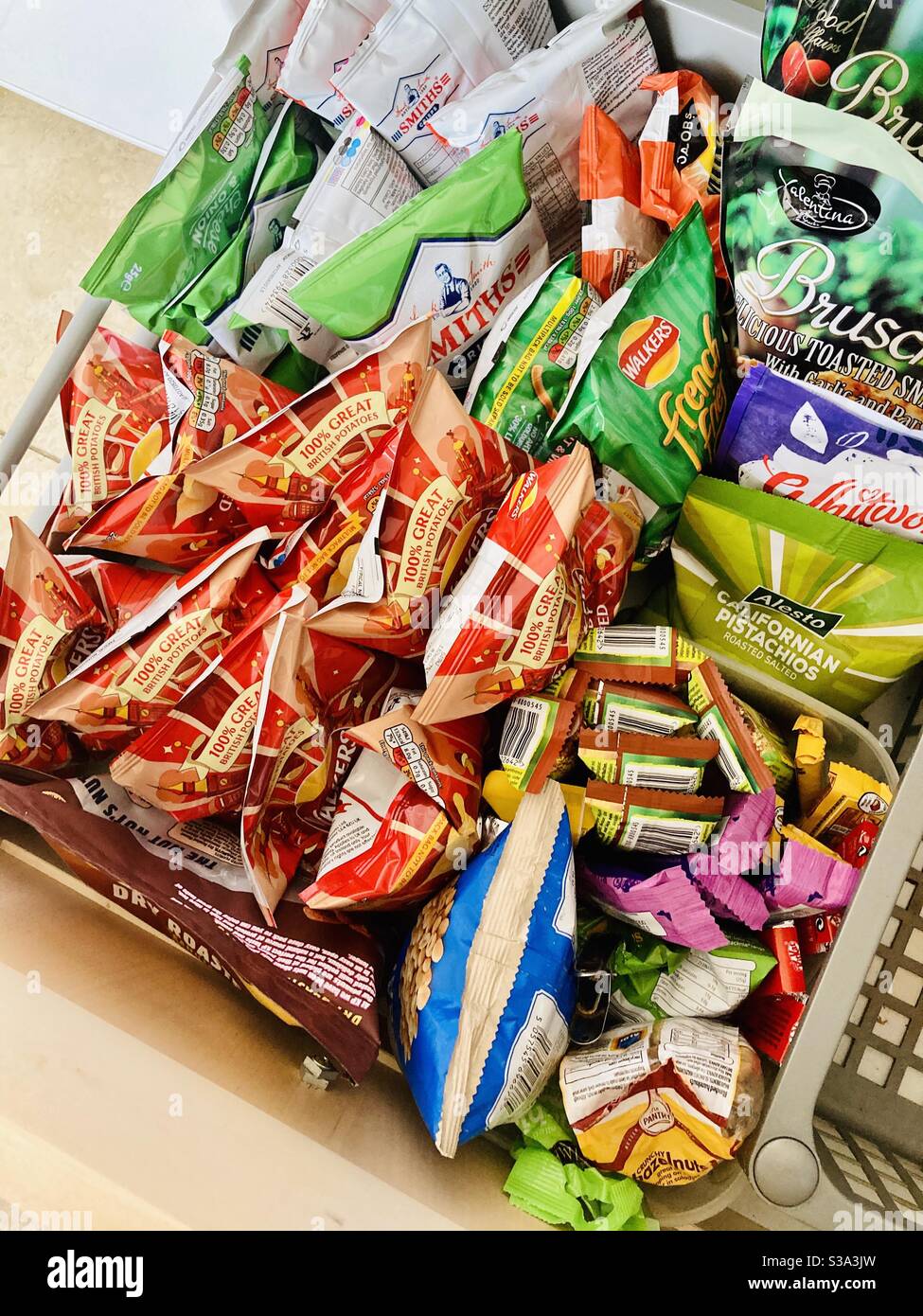 Junk food snacks mixture chips hi-res stock photography and images - Alamy