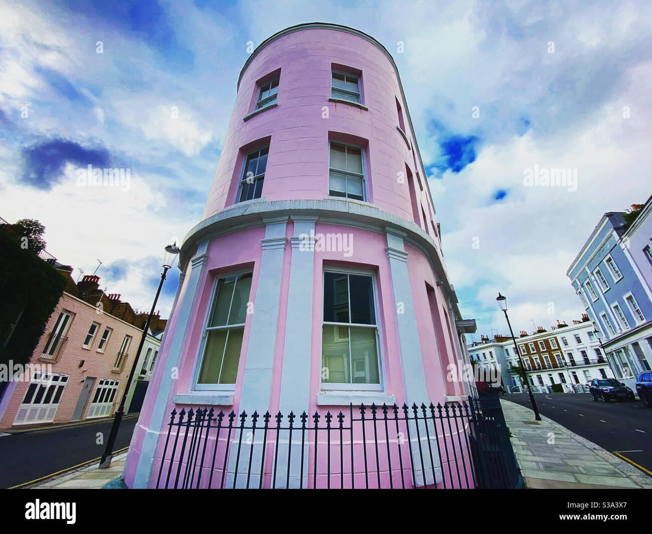 Pink houses of London Stock Photo - Alamy