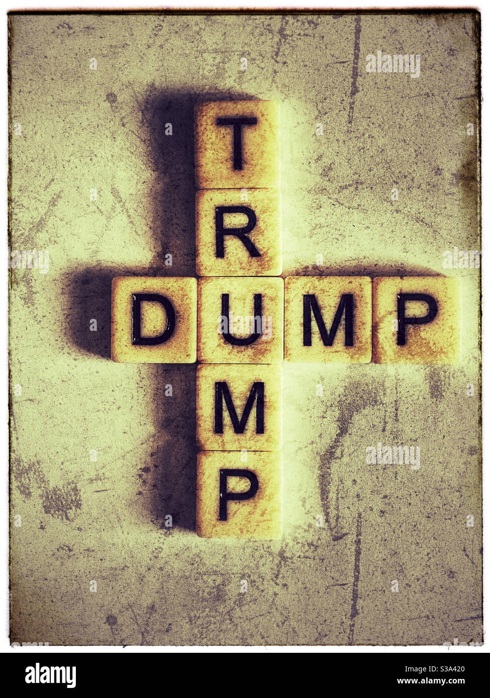 Dump Trump letters Stock Photo - Alamy