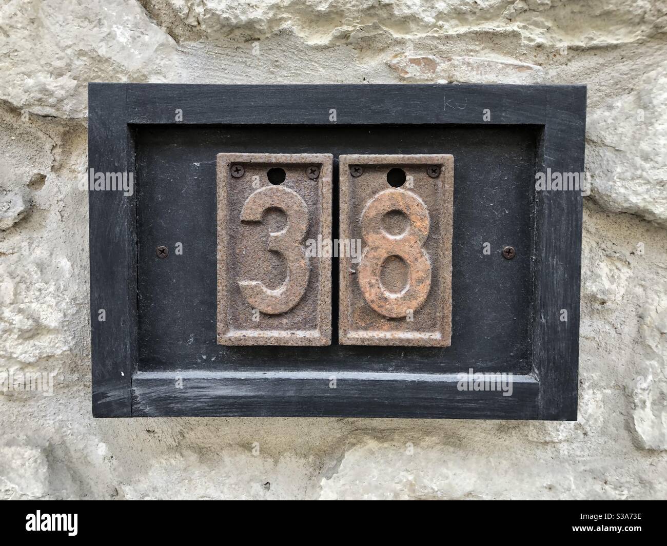 Number 38 sign hi-res stock photography and images - Alamy