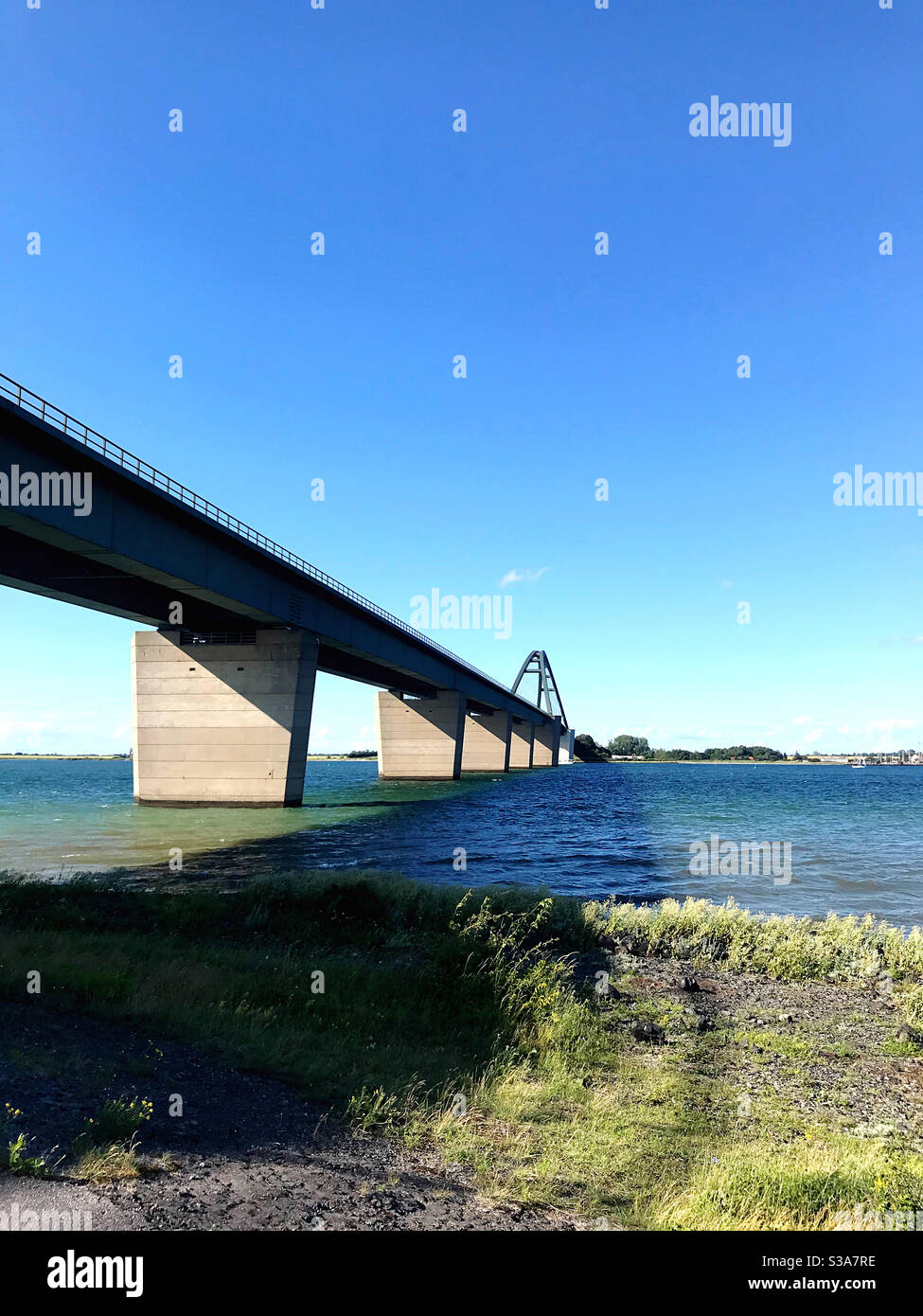 Under the Fehmarn bridge Germany Stock Photo - Alamy