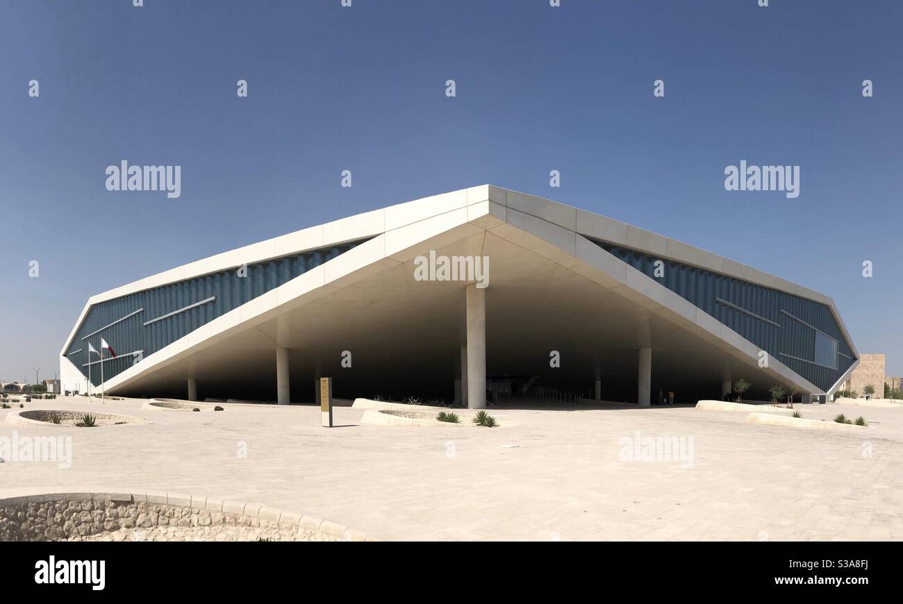 The iconic Qatar National Library Stock Photo - Alamy