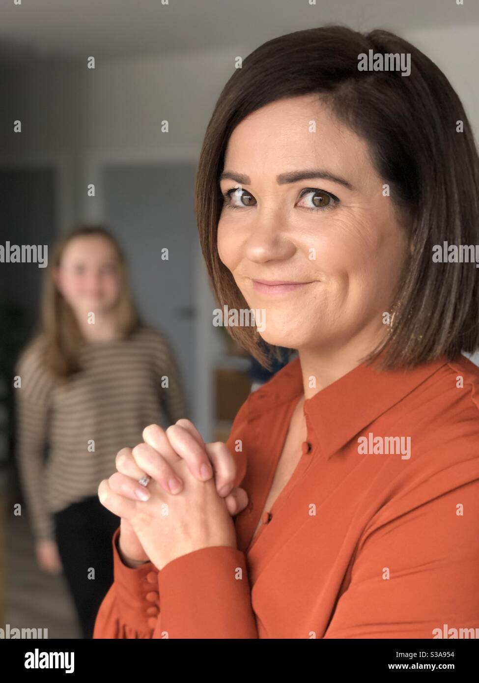 Smile with dimples hi-res stock photography and images - Alamy