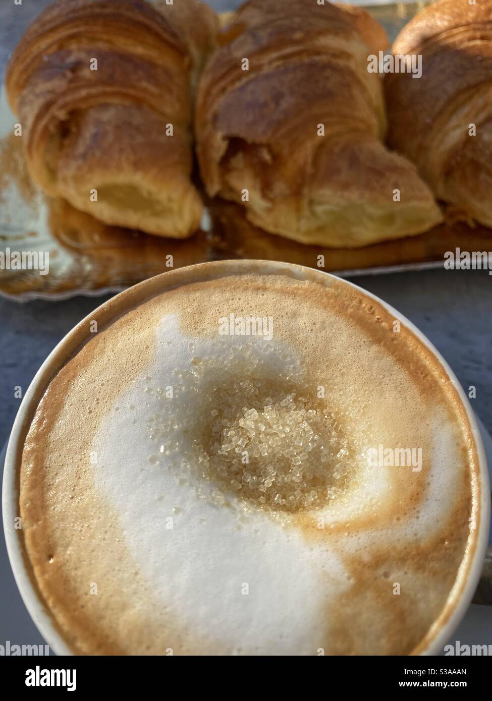 Sweet italian breakfast Stock Photo - Alamy