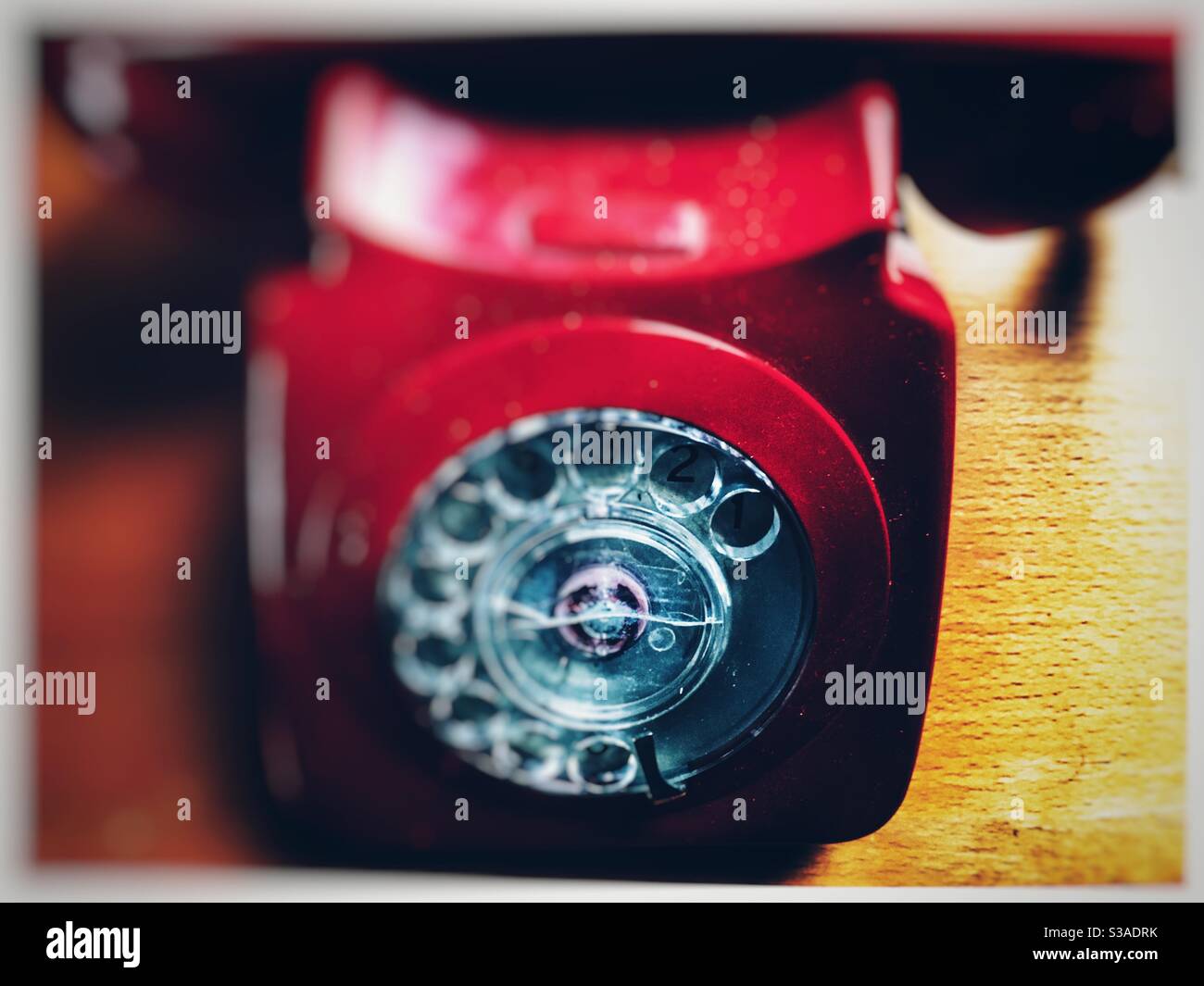 Old fashioned dial telephone Stock Photo - Alamy
