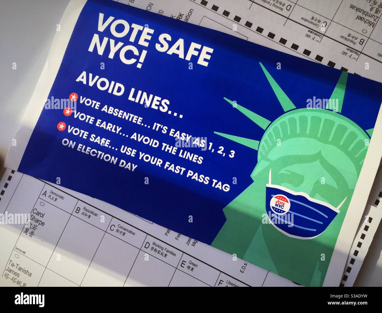 Vote safe nyc hi-res stock photography and images - Alamy