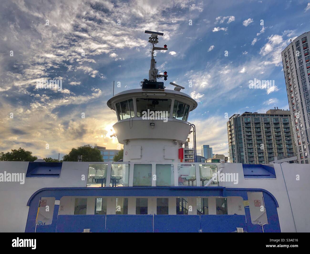 The side of a boat at Harbourfront in Toronto, Canada Stock Photo - Alamy