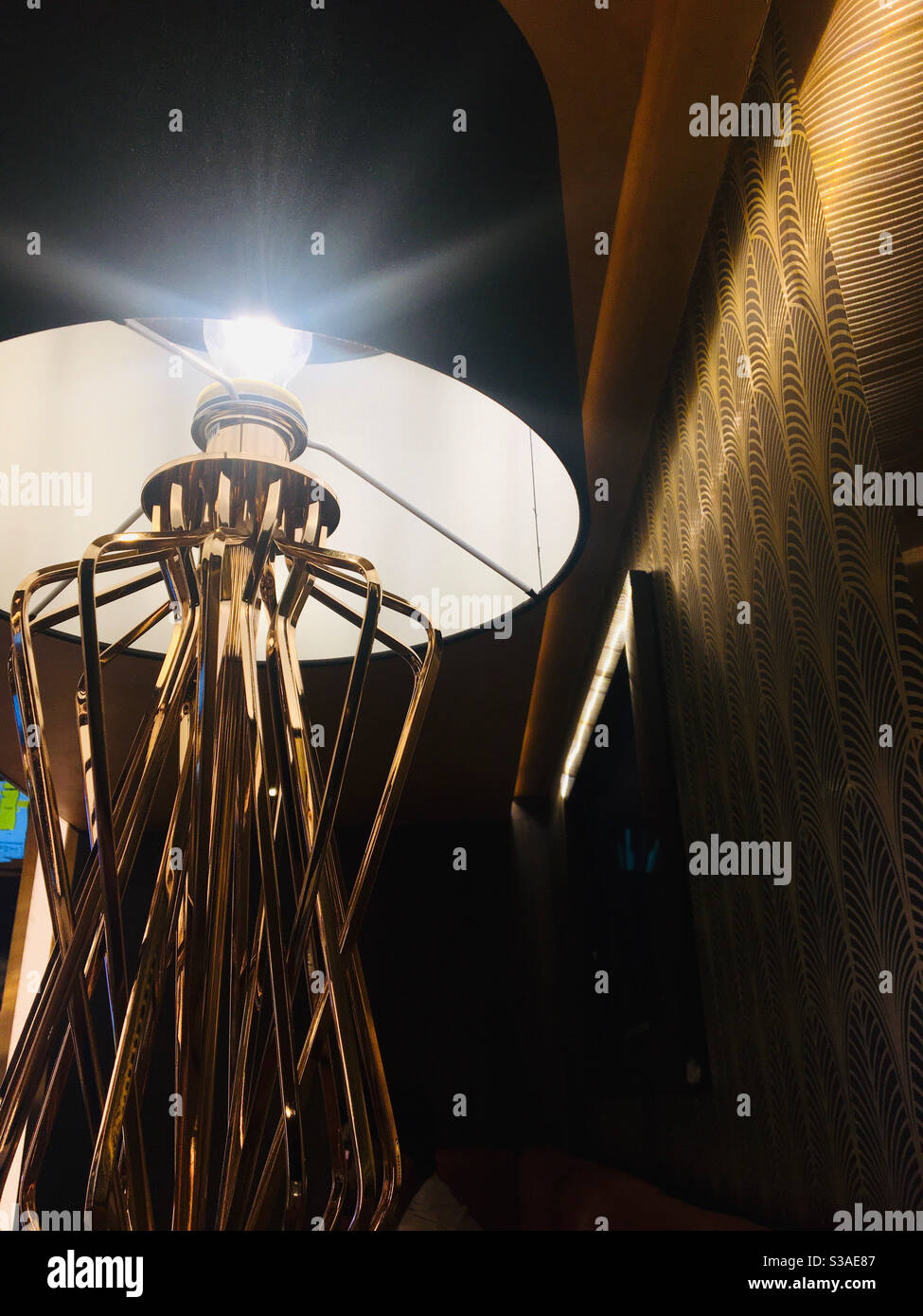 Beautiful lamp in an aesthetic room Stock Photo - Alamy