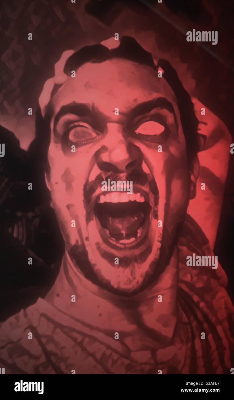 Zombie man screaming Stock Photo - Alamy