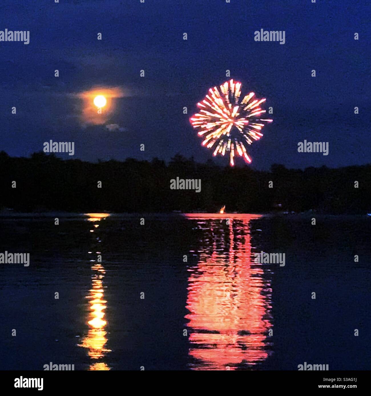 Moon and fire hi-res stock photography and images - Alamy