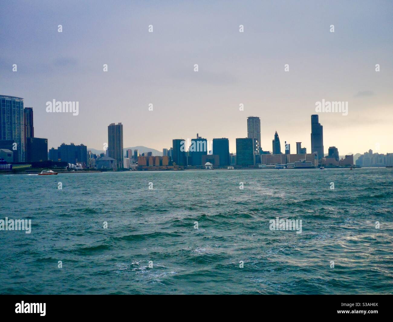an early morning view of kowloon as seen from Victoria harbour Stock ...