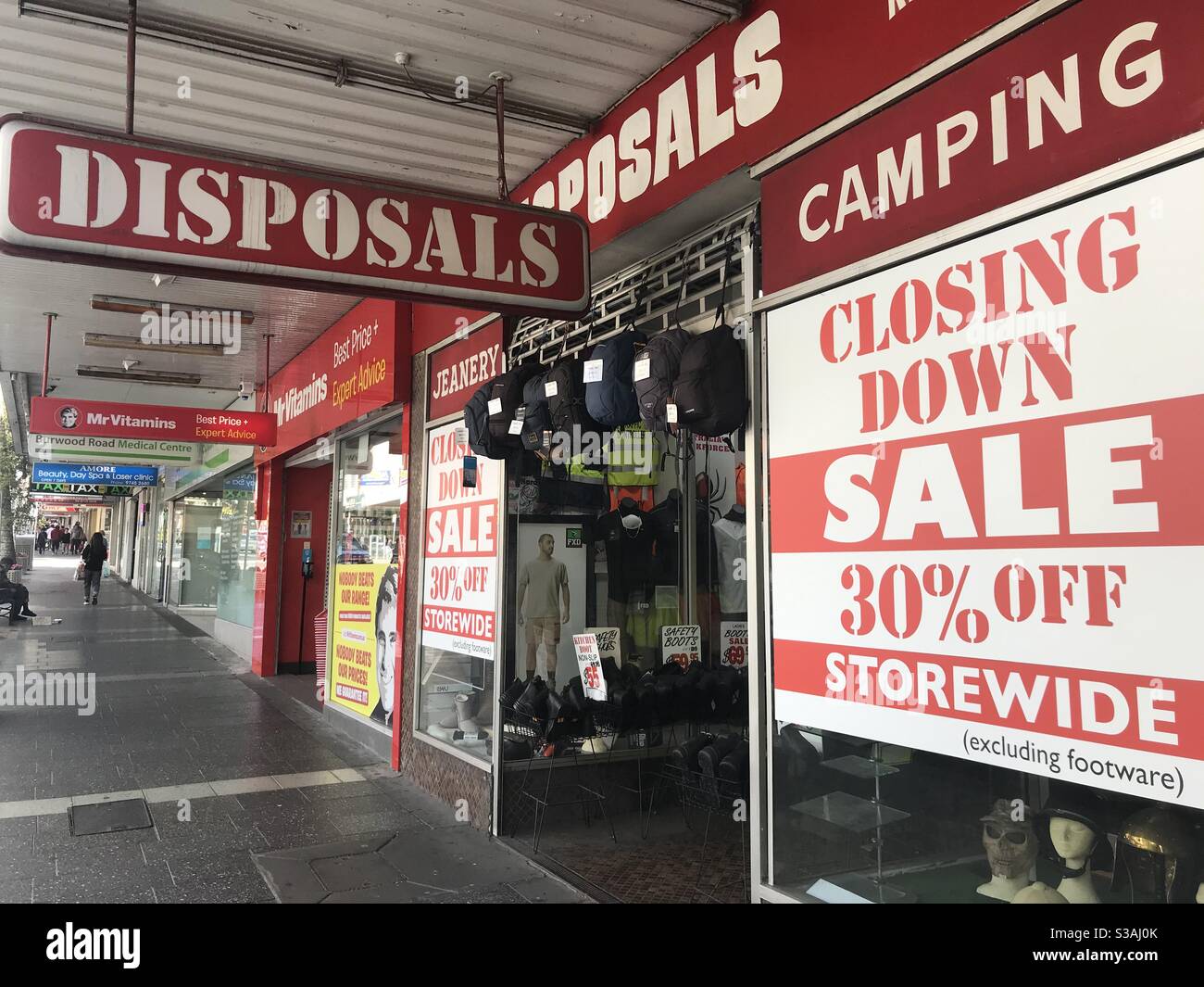 Disposals store closing down on Burwood Road, Burwood, Sydney ...