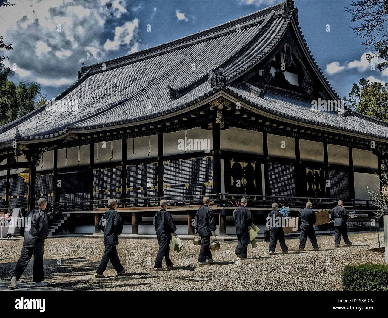 Japanese buddhist monks hi-res stock photography and images - Alamy