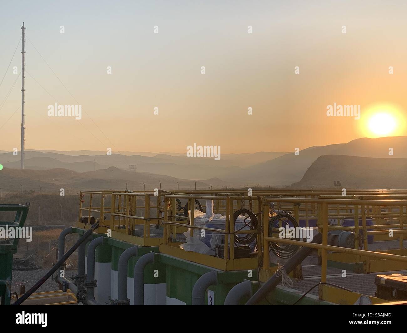 Oil and Gas Sunrise Stock Photo - Alamy