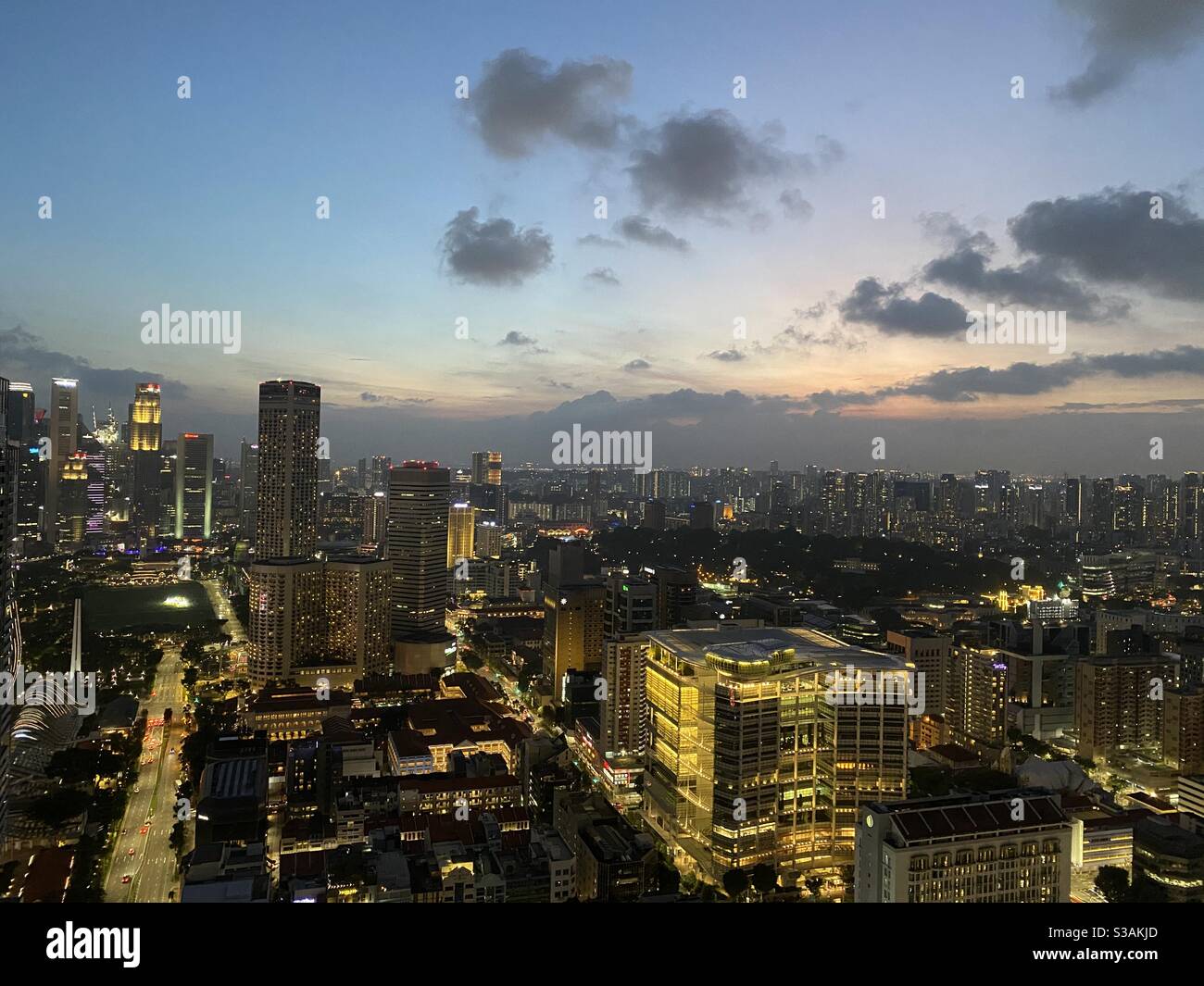 Singapore night view hi-res stock photography and images - Alamy