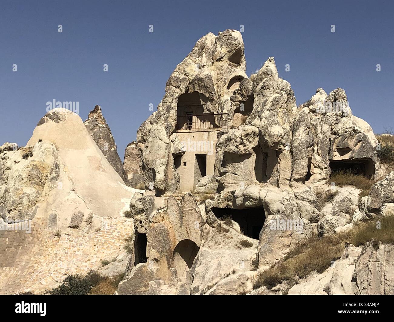 Caved houses in Cappadocia Turkey Stock Photo - Alamy