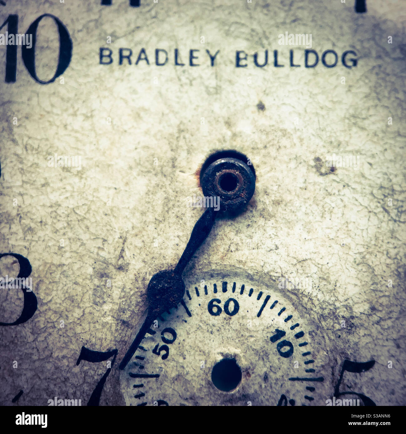 Vintage watch dial closeup with hour hands Stock Photo - Alamy