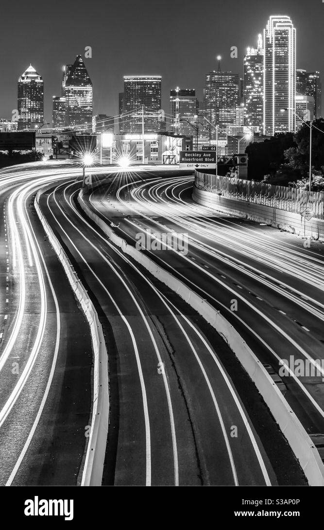Highway and road Black and White Stock Photos & Images - Alamy