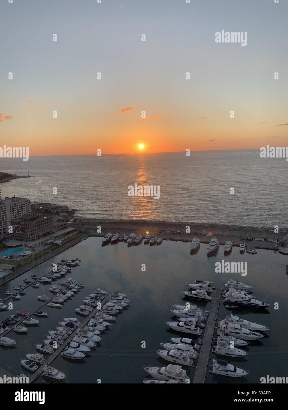 Beirut port sunset hi-res stock photography and images - Alamy