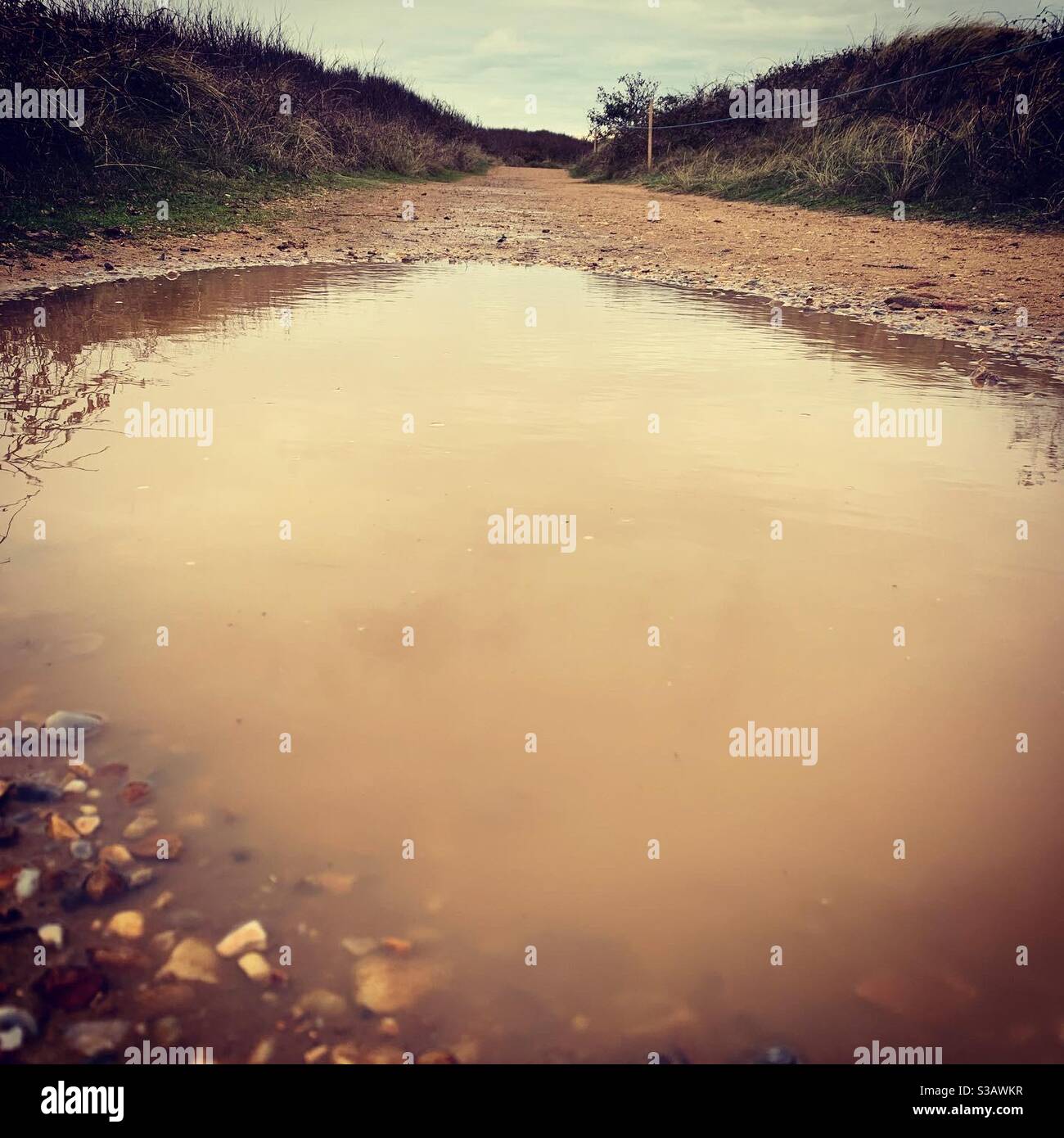 Puddles reflect sky rain hi-res stock photography and images - Alamy
