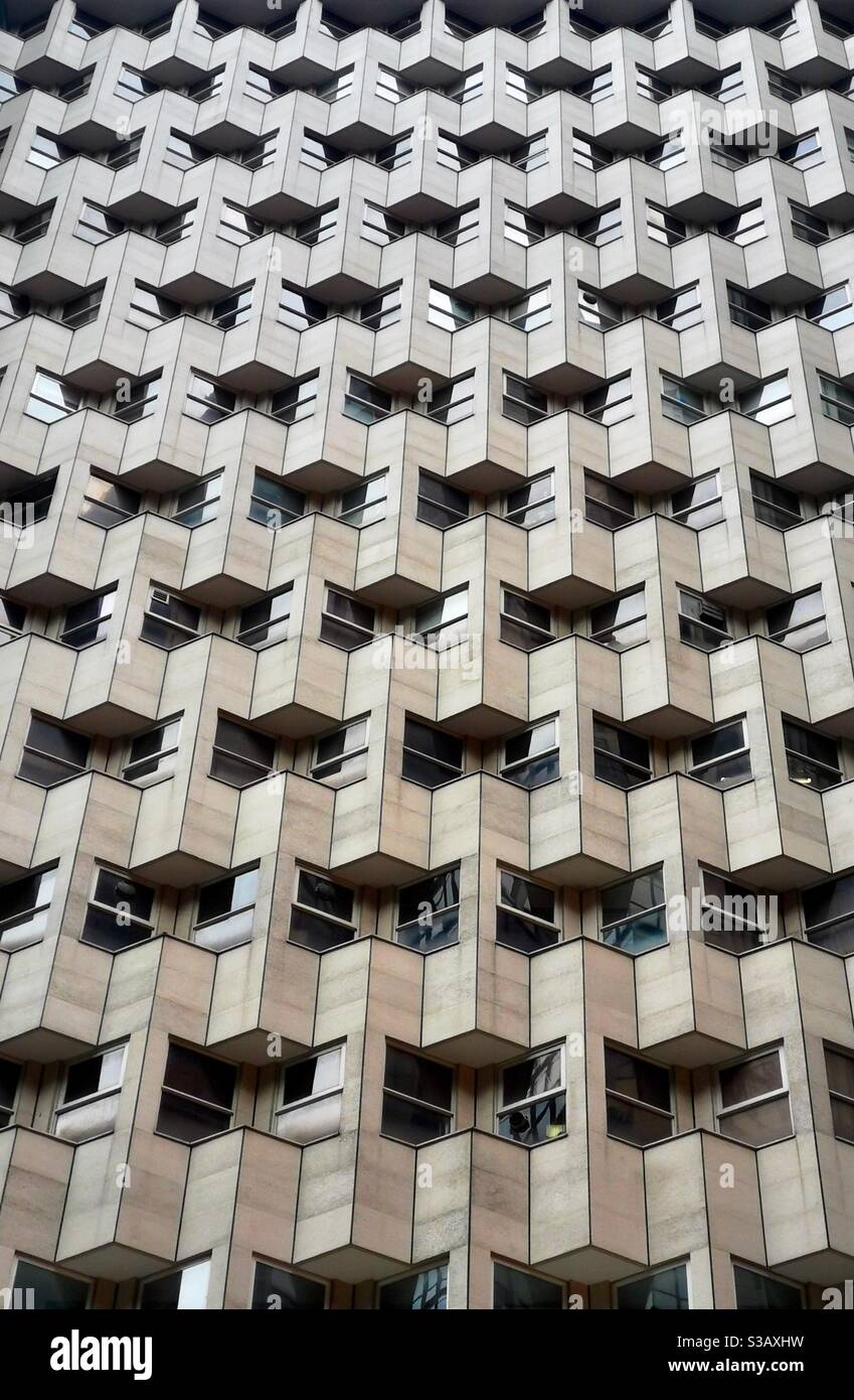 Architectural patterns in a building in Hong kong Stock Photo - Alamy