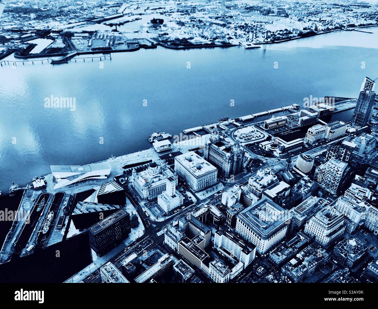 Liverpool drone aerial hi-res stock photography and images - Alamy