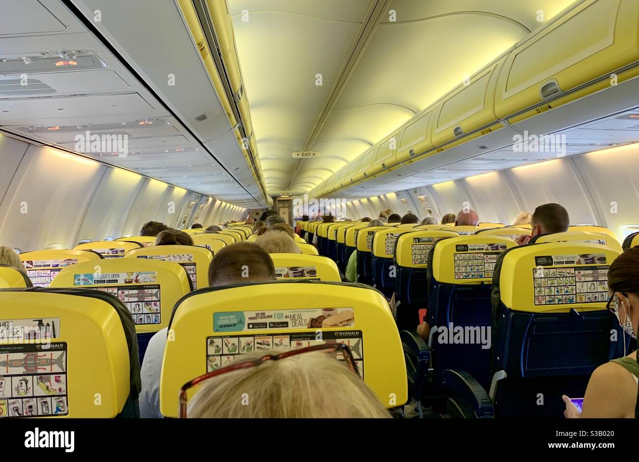 Inside a plane hi-res stock photography and images - Alamy