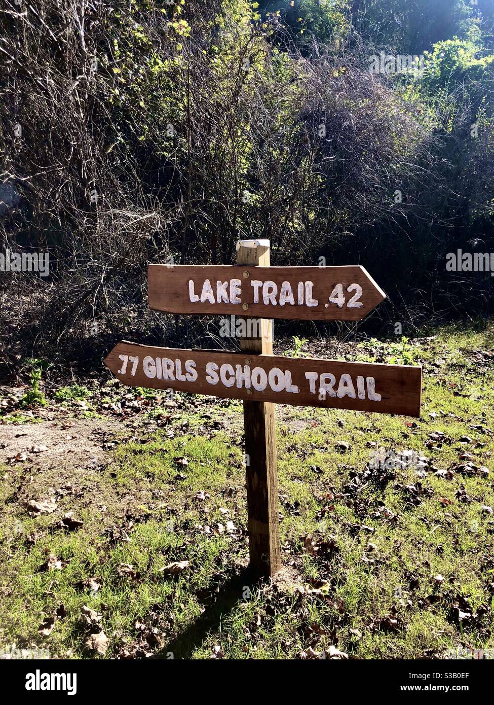 Sign about trails hi-res stock photography and images - Alamy